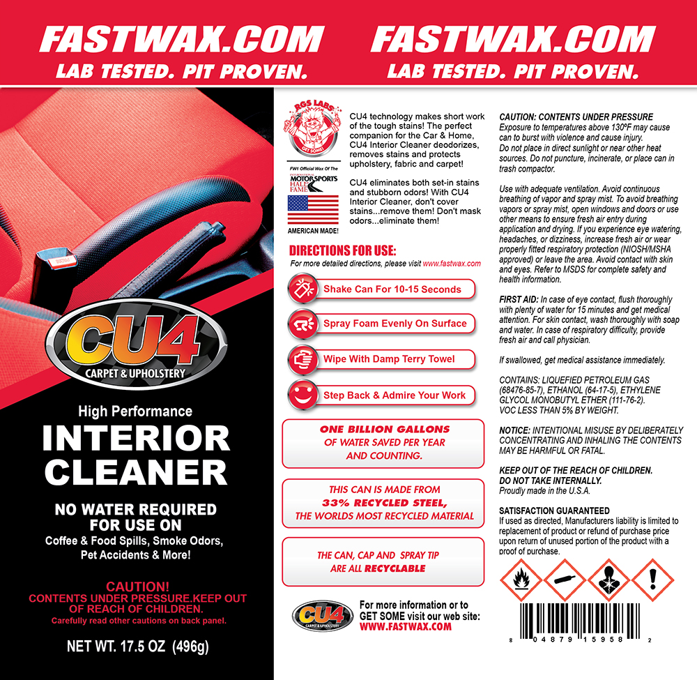 CU4 Carpet and Upholstery Cleaner — FASTWAX